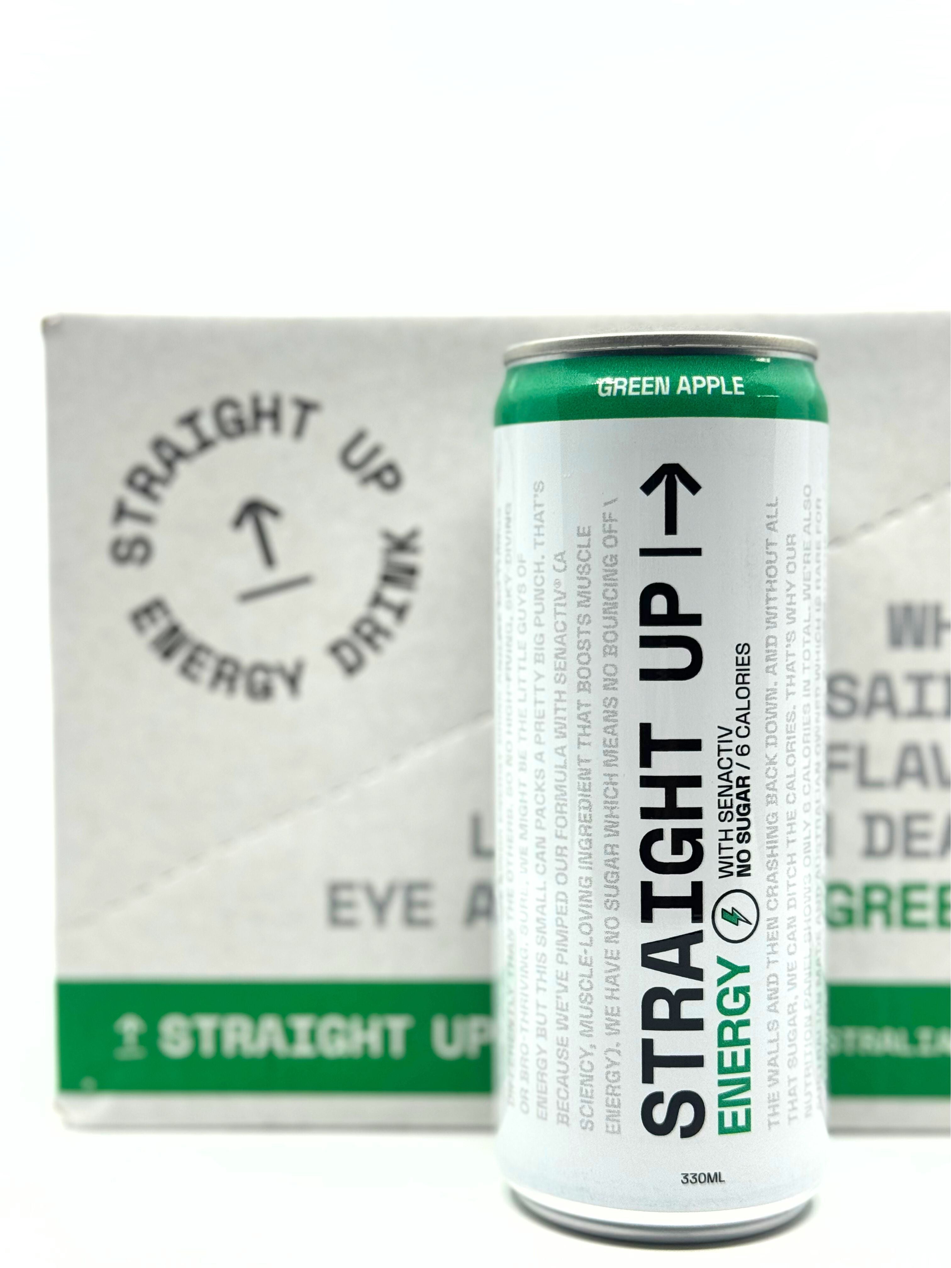 Green Apple - 12 Pack Carton – Straight Up Energy